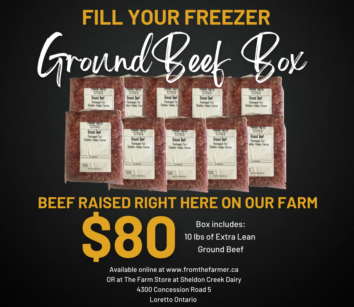 Ground Beef Box – Farm Store at Sheldon Creek Dairy
